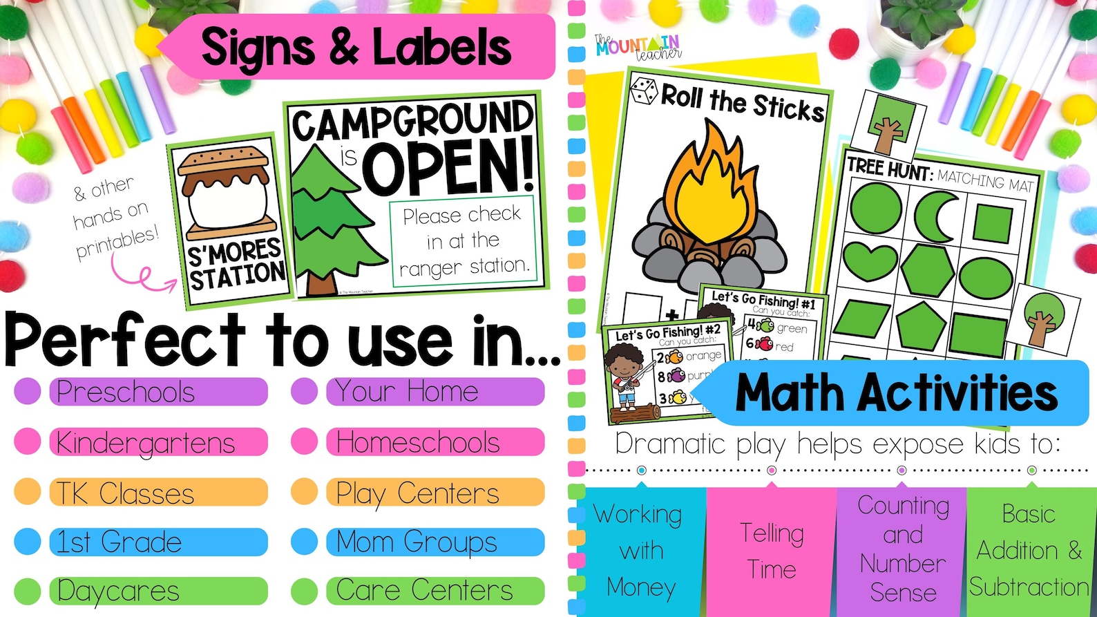 Camping Dramatic Play Printables: Homeschool & Kindergarten (PDF) - Etsy