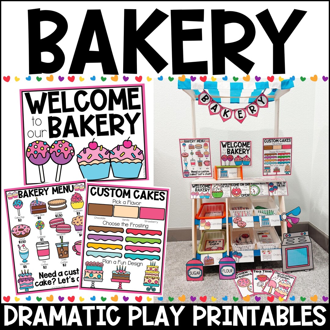 Bakery Dramatic Play Printables: Baking or Baker Role Play Activities ...