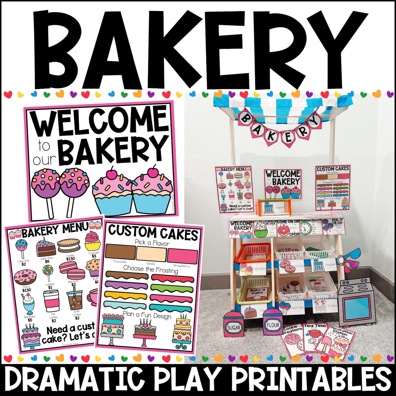 Bakery Dramatic Play Printables: Baking or Baker Role Play Activities ...