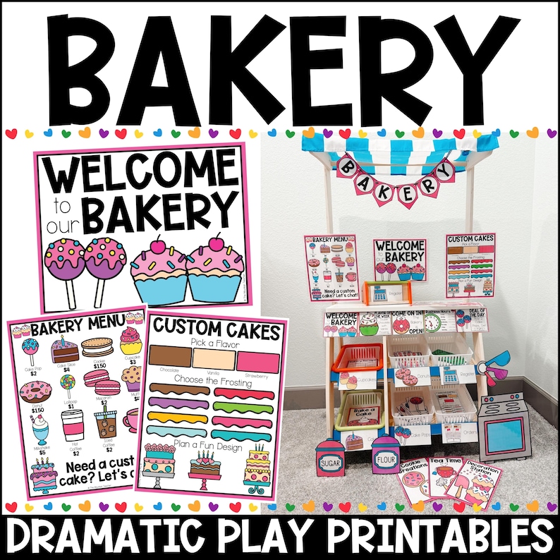 Bakery Dramatic Play Printables: Baking or Baker Role Play Activities ...