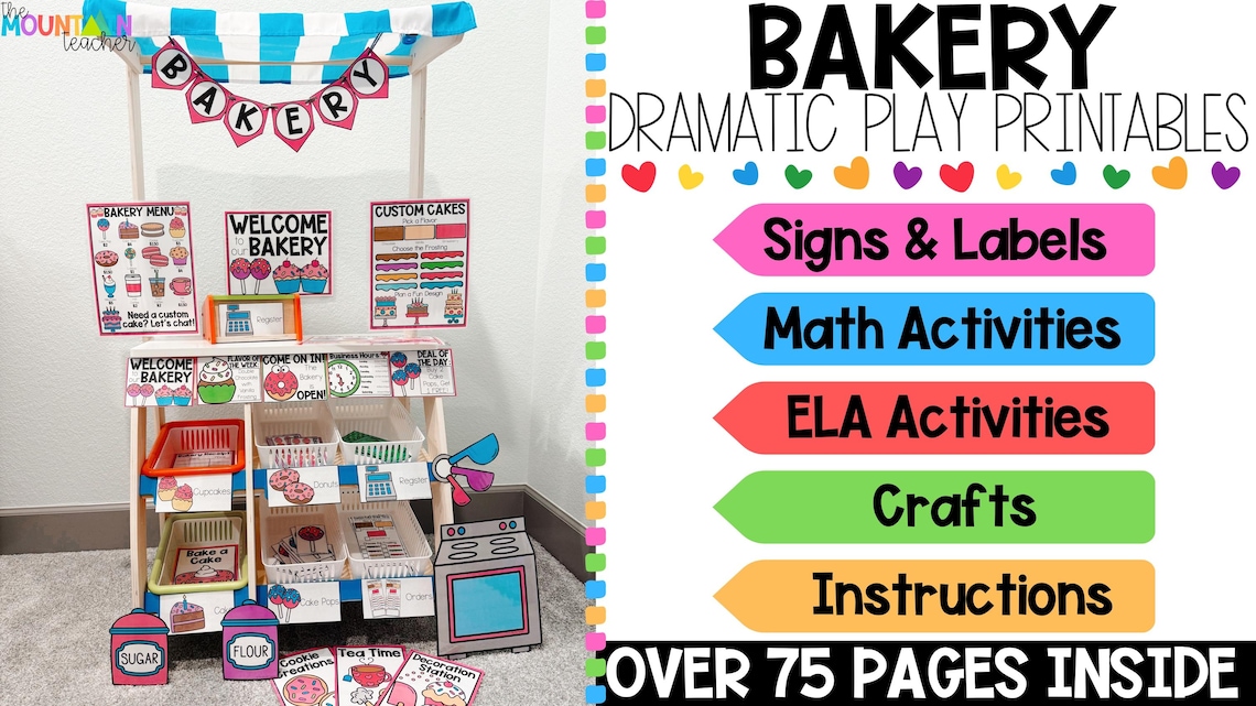 Bakery Dramatic Play Printables: Baking or Baker Role Play Activities ...