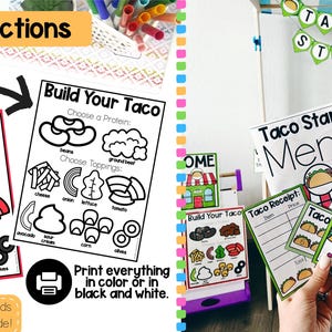 Taco Restaurant Dramatic Play Printables: Preschool Activities (PDF ...