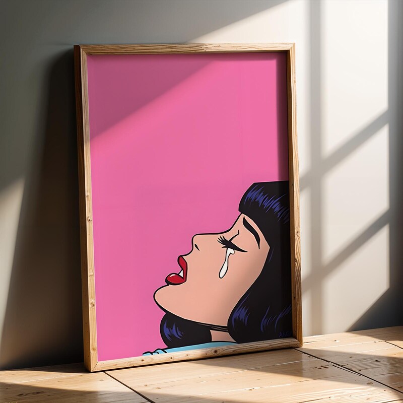 Crying Comic Girl - Etsy