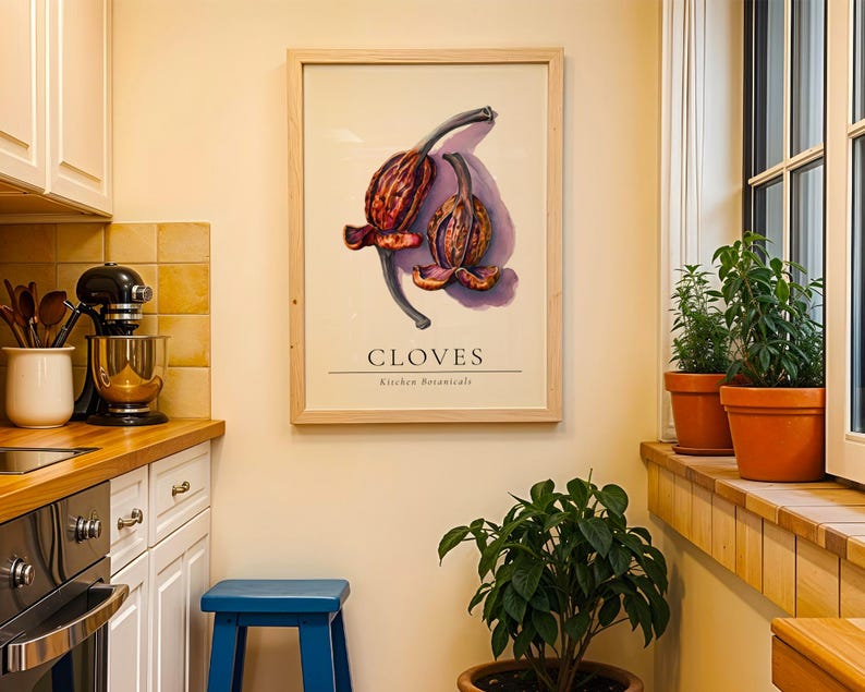 Cloves Botanical Print • Vintage Spice Kitchen Wall Art - Etsy