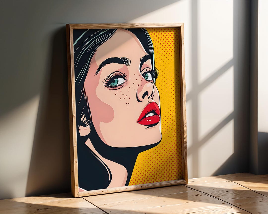 Modern Pop Art | Woman Portrait | Retro Comic Style Print - Etsy