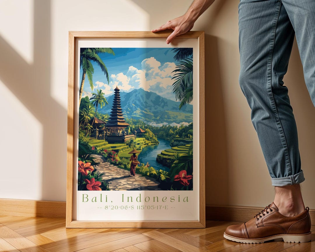 Bali Indonesia Wall Art - Tropical Travel Print - Asian Temple ...
