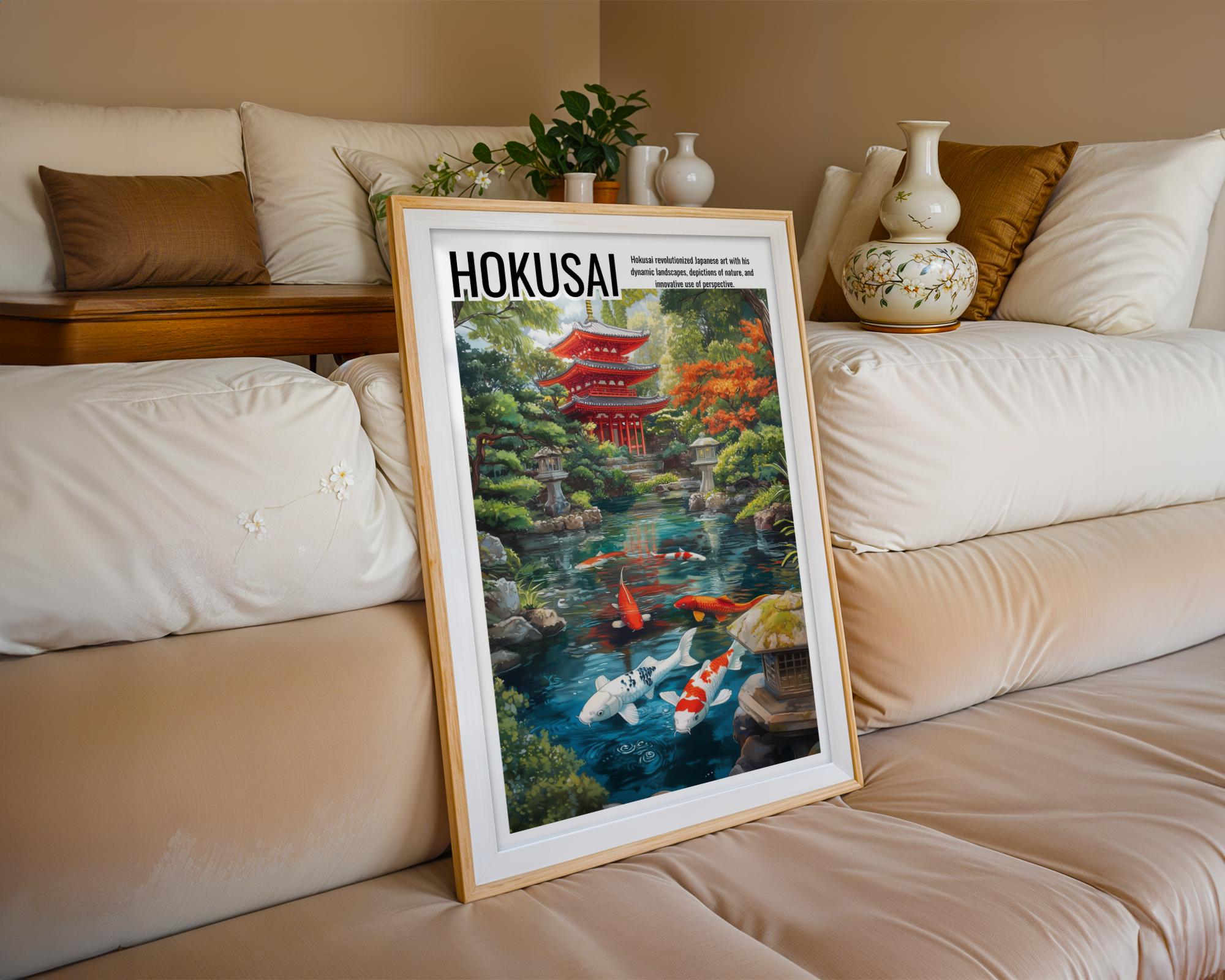 Koi Fish Wall Art - Japanese Zen Garden Print - Tranquil Pond Scene ...