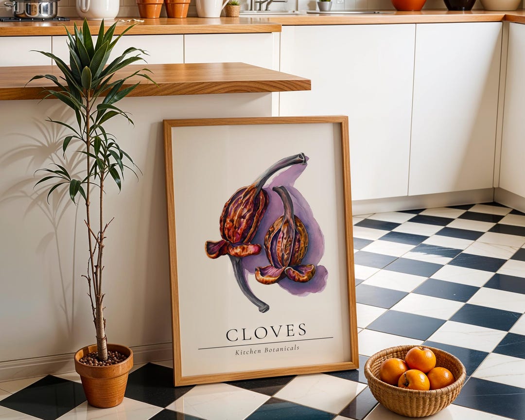 Cloves Botanical Print • Vintage Spice Kitchen Wall Art - Etsy