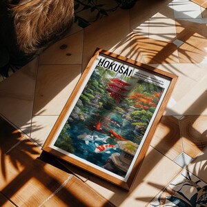 Koi Fish Wall Art - Japanese Zen Garden Print - Tranquil Pond Scene ...