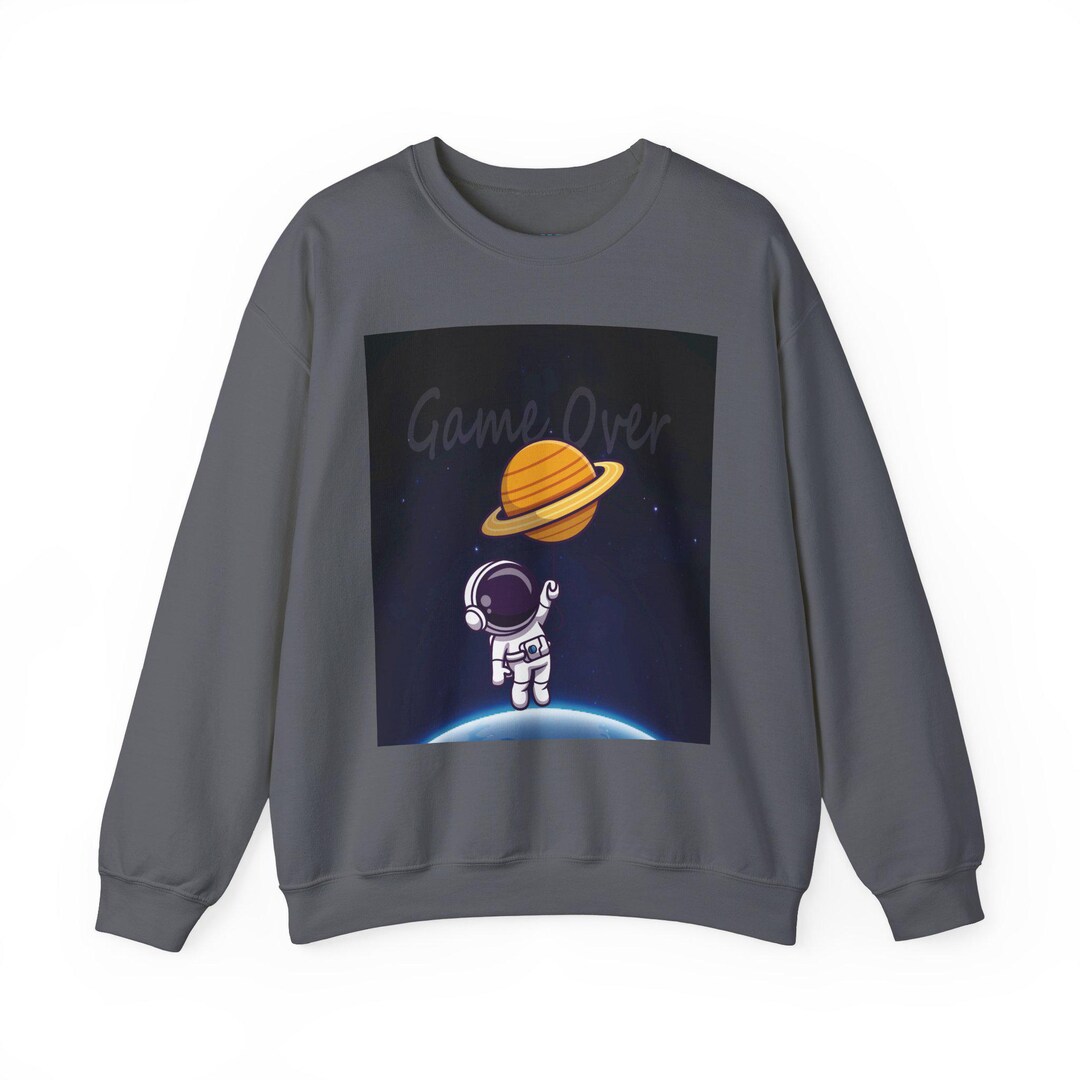 Space-themed Astronaut Heavy Blend™ Sweatshirt, Galaxy Print Top, Outer ...