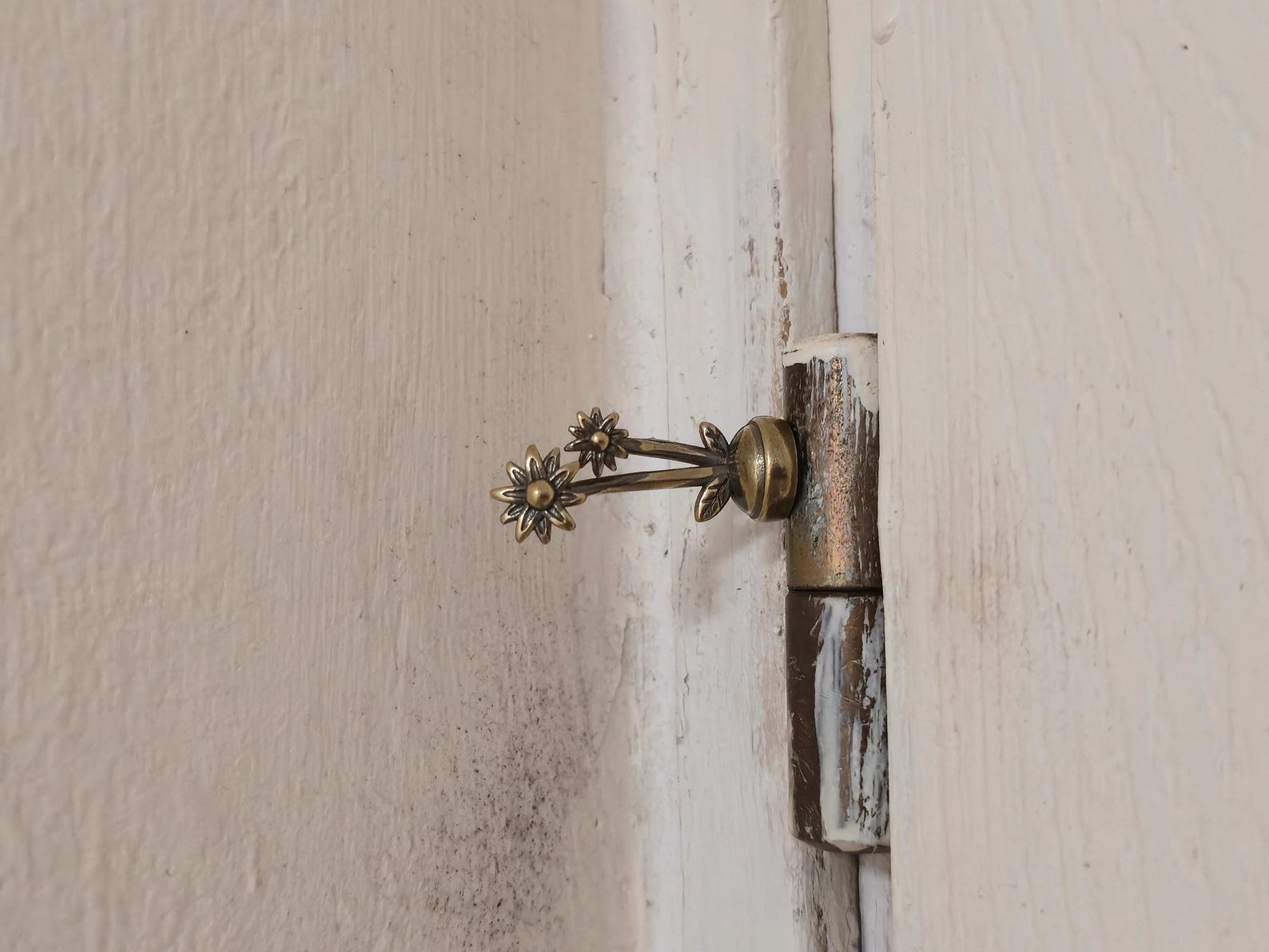 Brass Flower Hinge Topper: Magnetic Floral Door Accent for Nature ...
