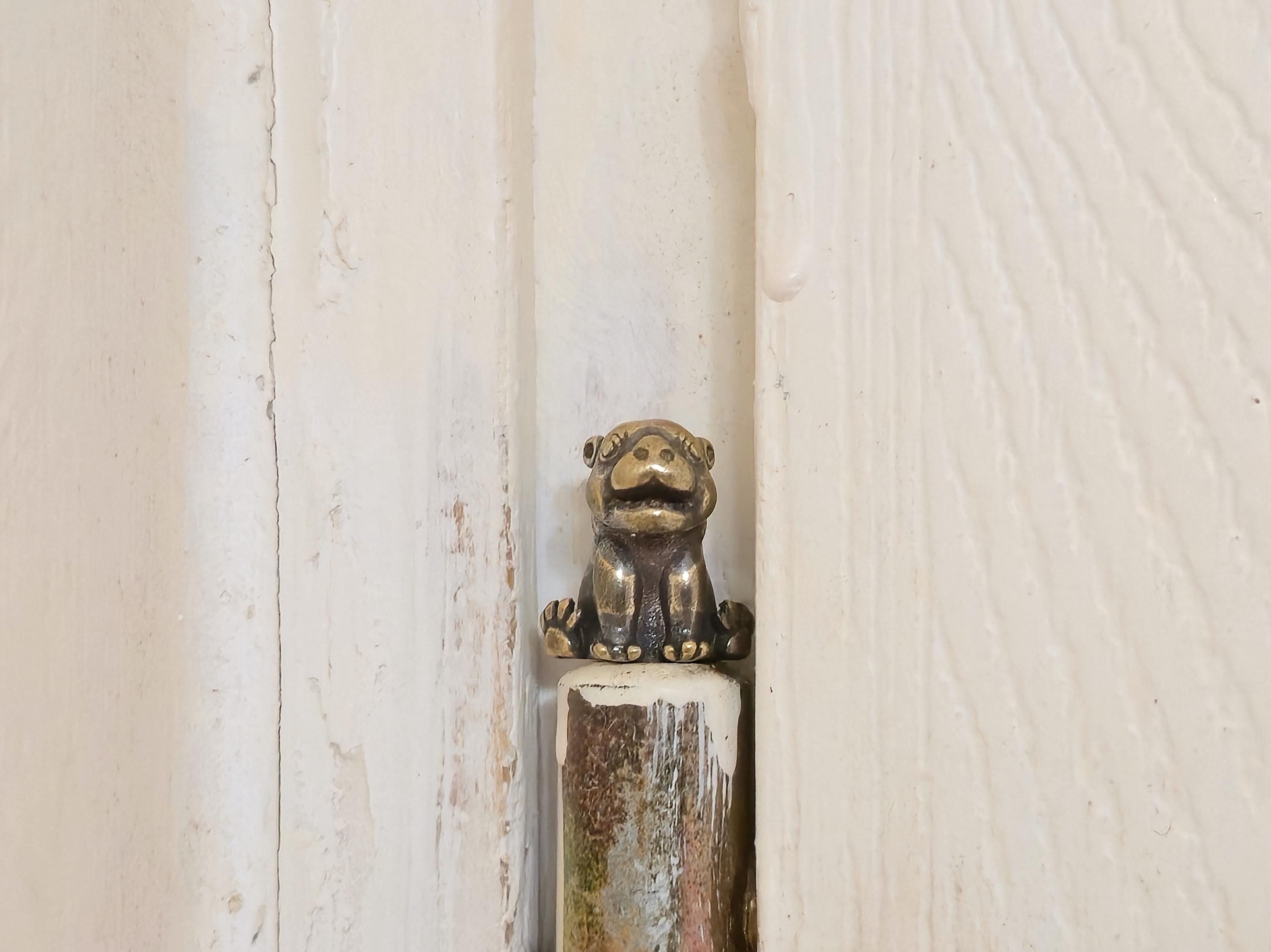 Brass Hippo Hinge Topper: Magnetic Moo Deng Style Door Decoration - Etsy