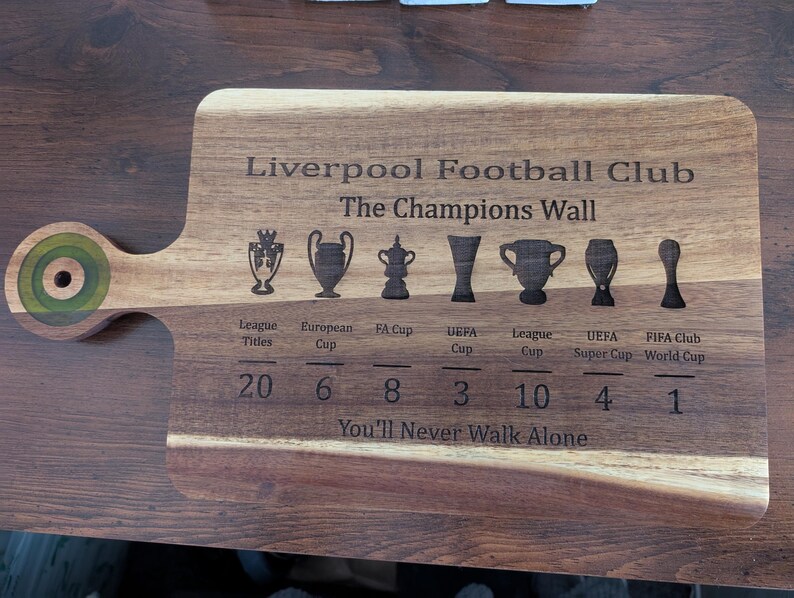 Liverpool FC Champions Wall Acacia Hardwood Chopping Board - Etsy