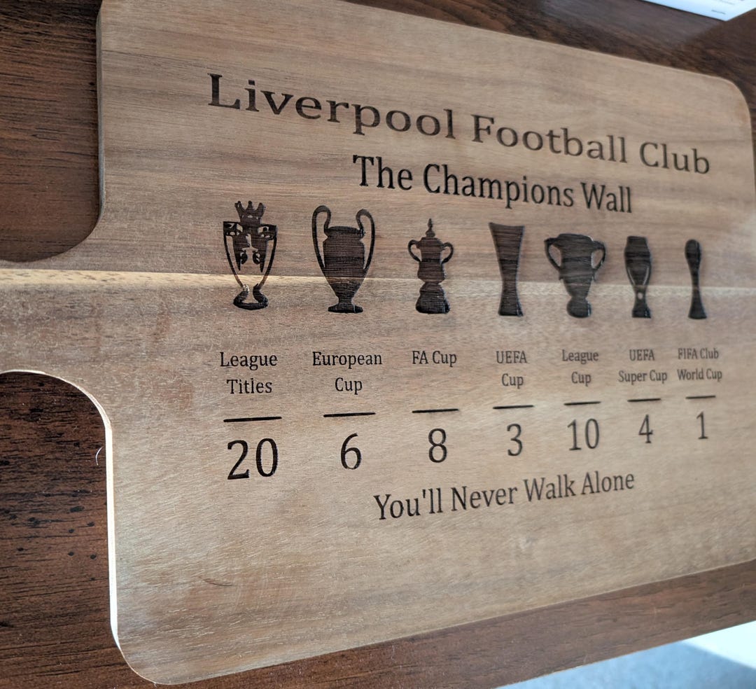 Liverpool FC Champions Wall Acacia Hardwood Chopping Board - Etsy