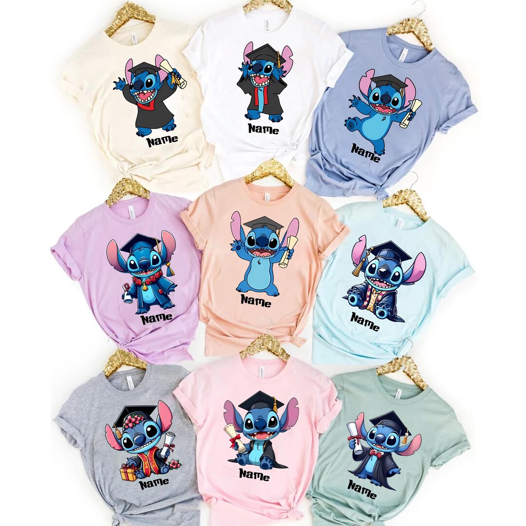 Personalized Disney Stitch Graduation Shirt, Disney Graduation Class of ...