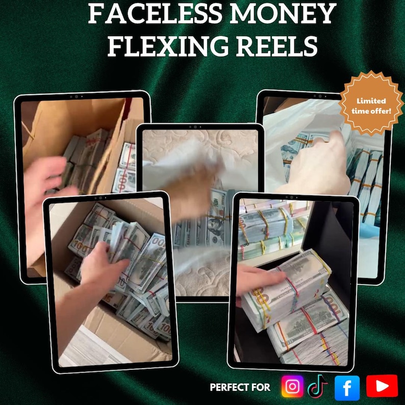 Viral Money Reels: Faceless Cash Stack Videos (PLR, Digital Download ...