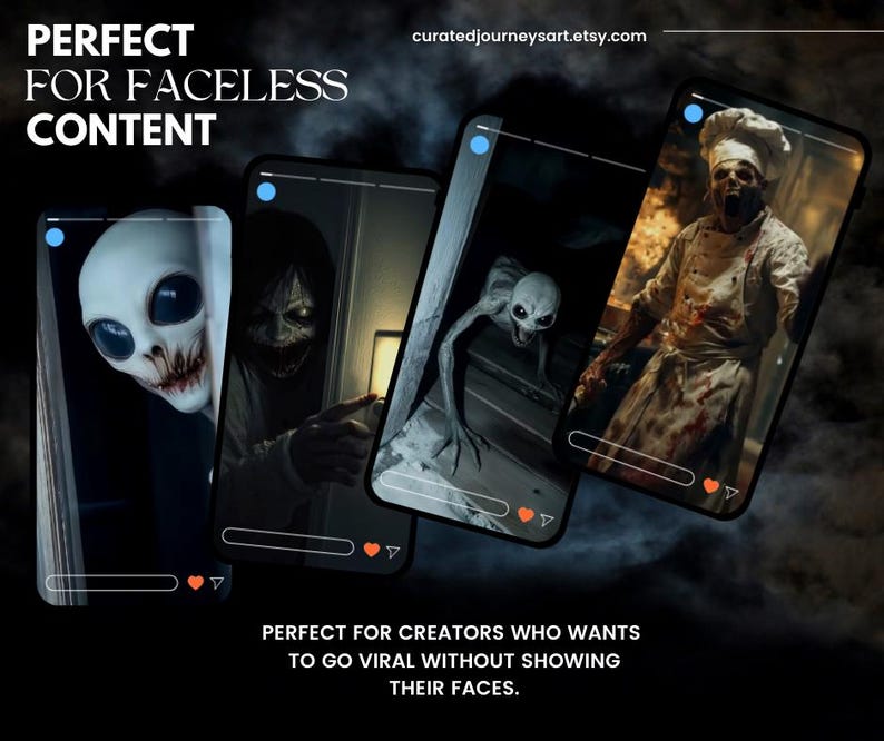 1000+ AI Horror Reels: Viral Scary Video Clips (HD) - Etsy