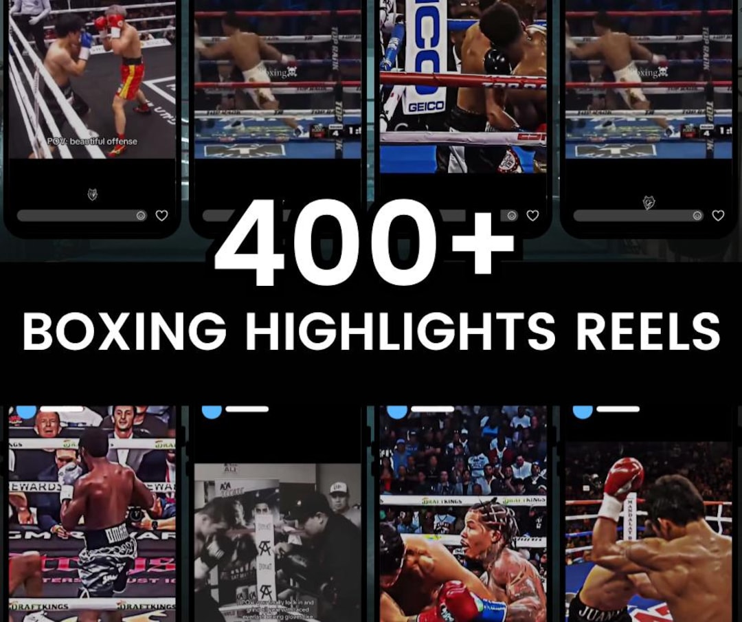 400+ Boxing Highlights: HD 4K Vertical Sports Reels (digital Download ...