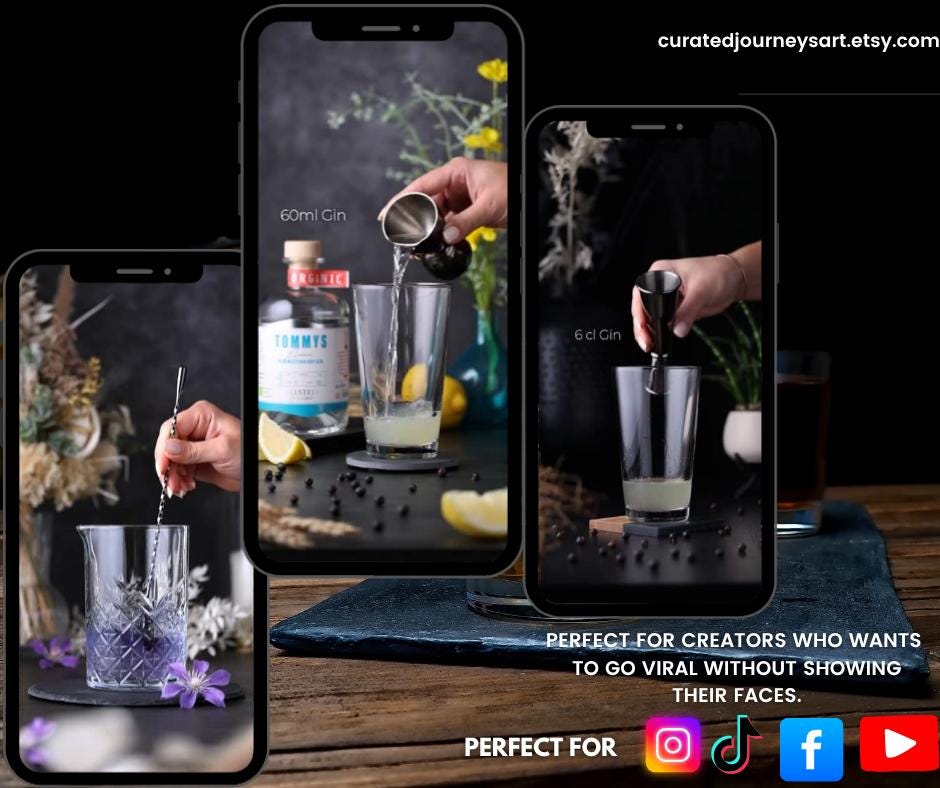 Cocktails & Drinks Video Reels: 550+ HD Beverage Clips (digital ...