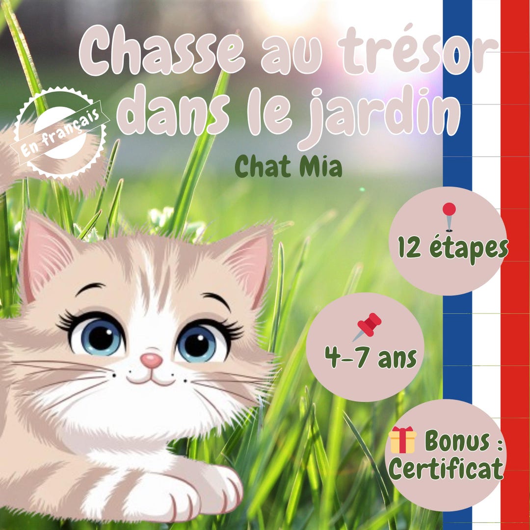 Cat Treasure Hunt, Outdoor Activity for Children 4-7 Years, Birthday ...