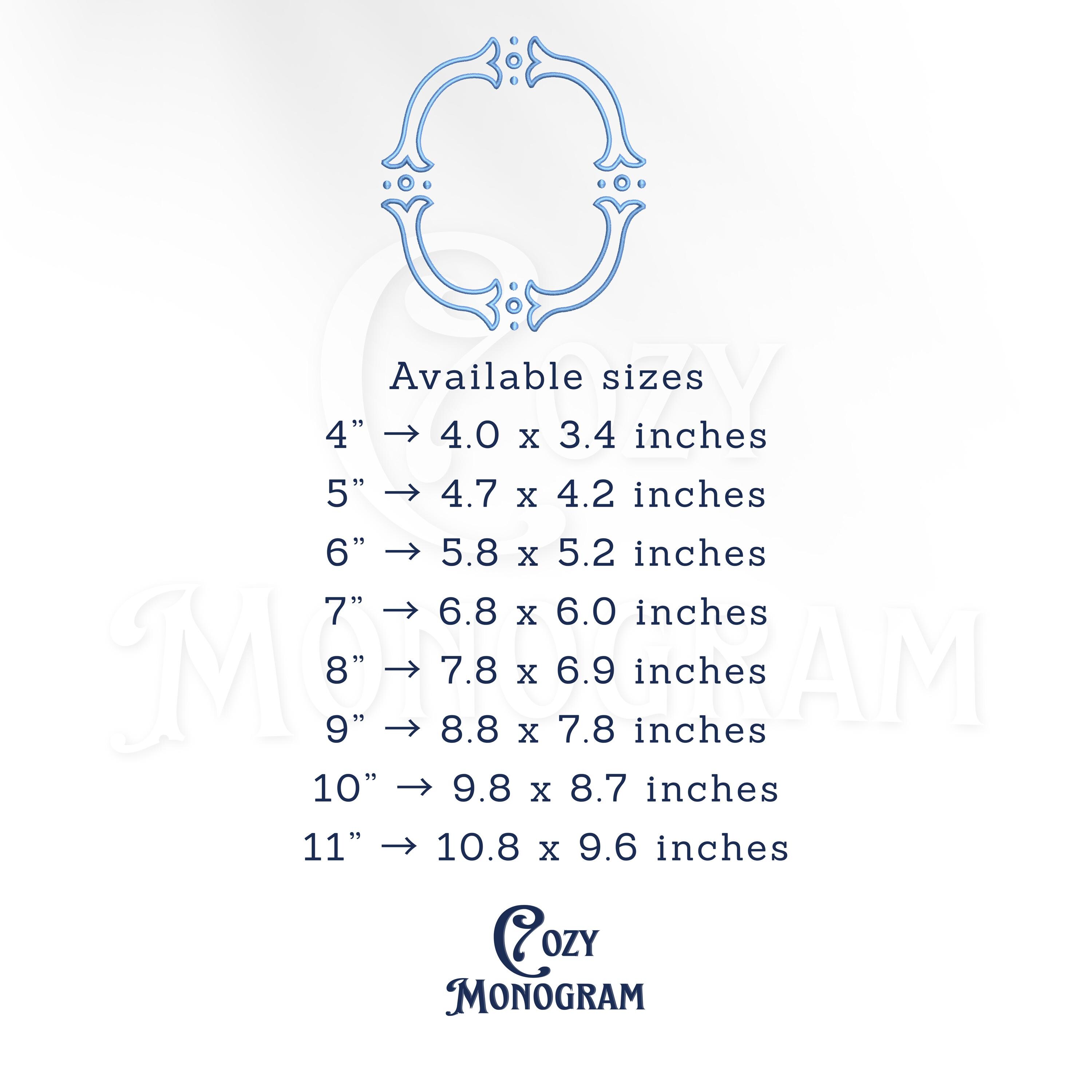 Applique Embroidery Crest Monogram Frame Design for Machine Embroidery ...