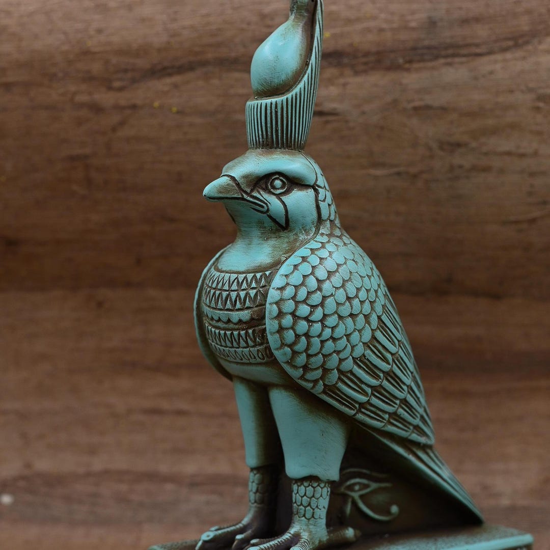 Rare Ancient Egyptian Statue of God of Protection Horus With Egyptian ...