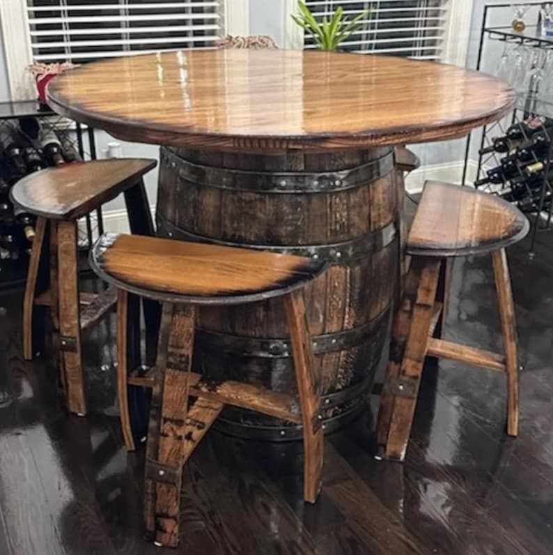 Rustic Whiskey - Barrel Cabinet ~ Real Barrel From A Reclaimed Wine ...