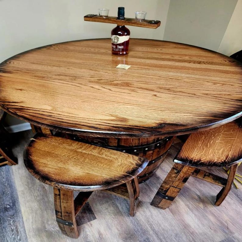 Rustic Whiskey - Barrel Cabinet ~ Real Barrel From A Reclaimed Wine ...