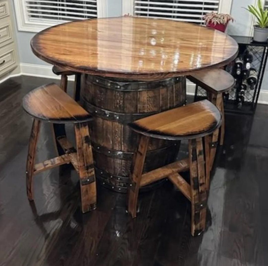 Rustic Whiskey - Barrel Cabinet ~ Real Barrel From A Reclaimed Wine ...