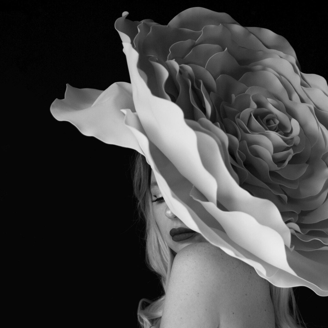 Giant Foam Rose Prop: Handmade White Floral Studio Decor (16 Inch) - Etsy