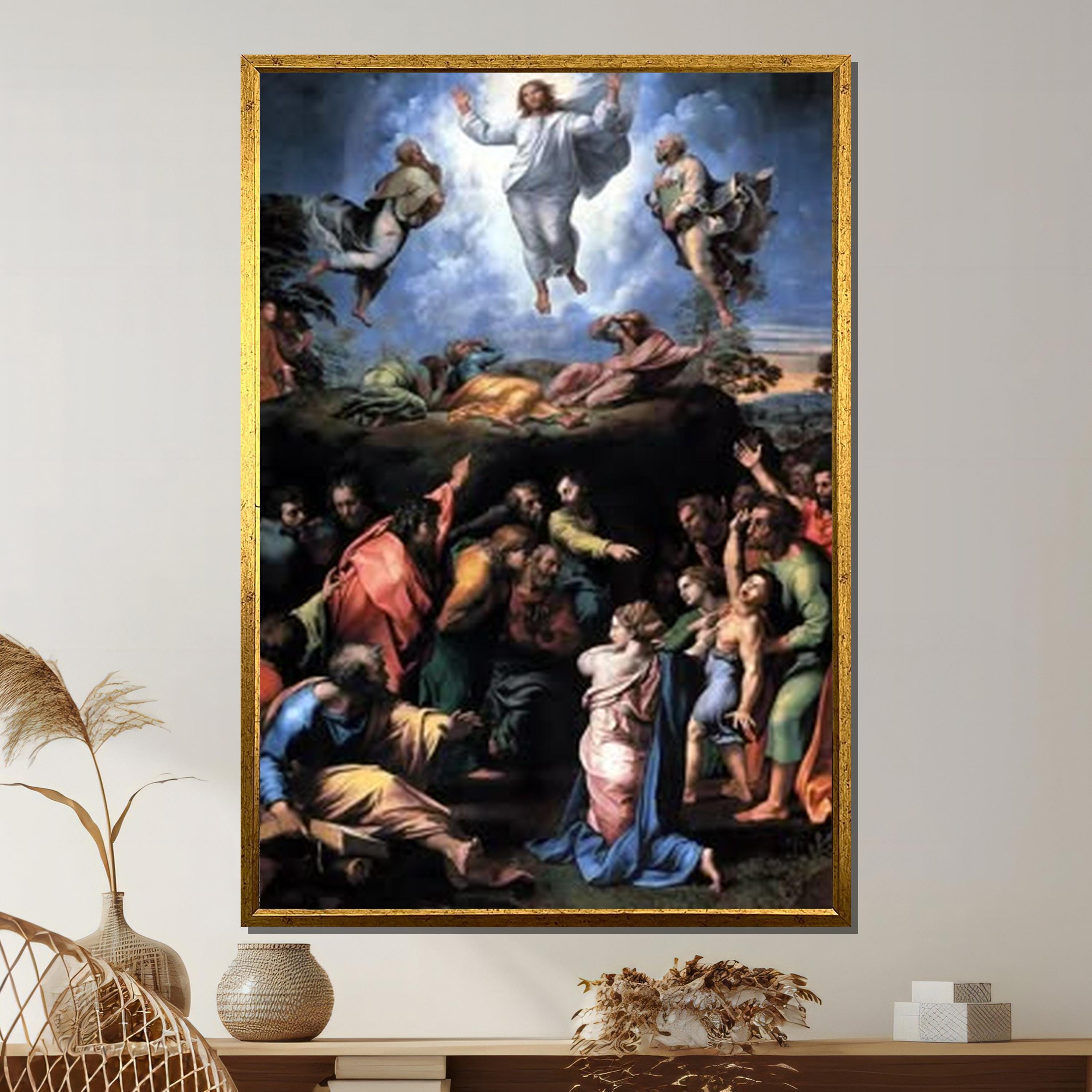 Raphael Transfiguration Canvas, Renaissance Religious Wall Art, Classical Biblical Scene Print ...