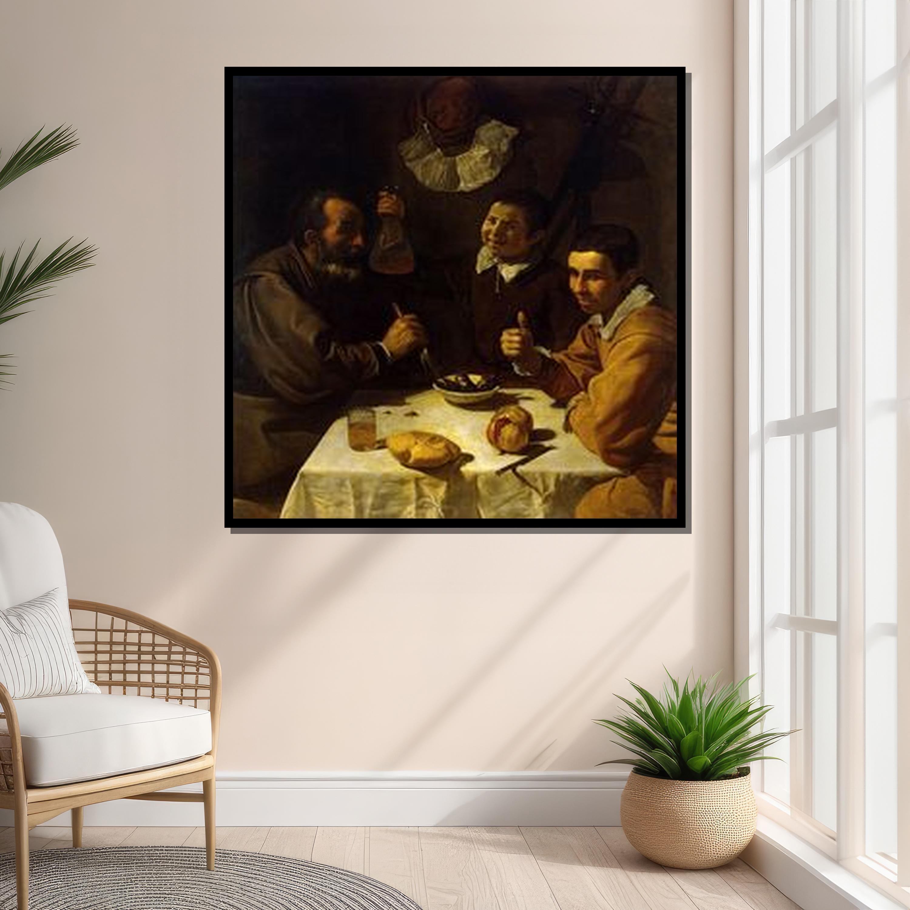 Diego Velázquez the Lunch Canvas, Spanish Baroque Realism Wall Art ...