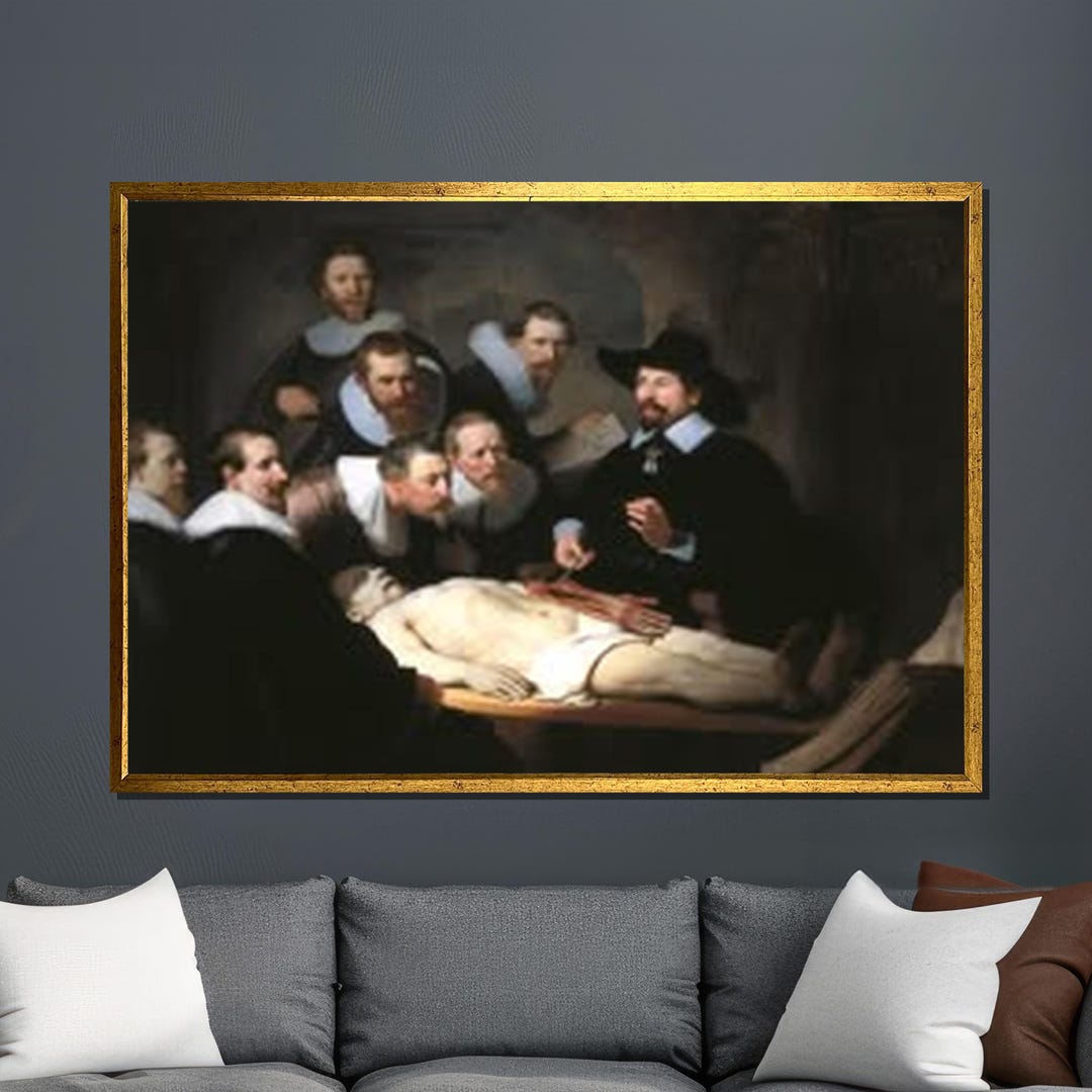 Rembrandt Anatomy Lesson Canvas, the Anatomy Lesson of Dr. Nicolaes ...
