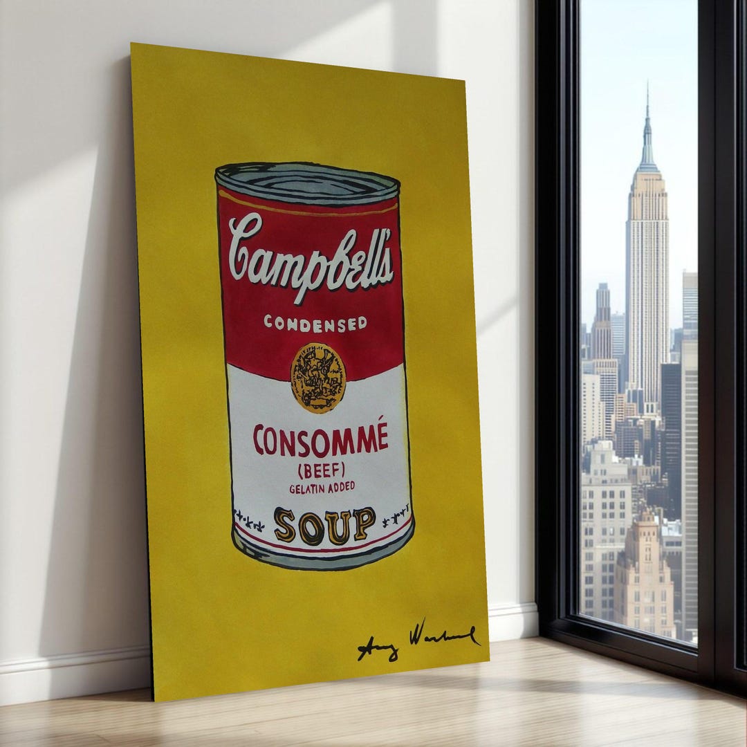 Campbell's Soup Can Canvas Art, Andy Warhol Inspired Pop Art - Etsy