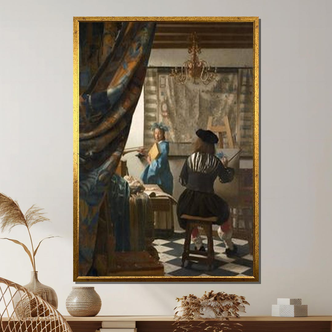 Johannes Vermeer the Art of Painting Canvas, Dutch Golden Age Interior ...