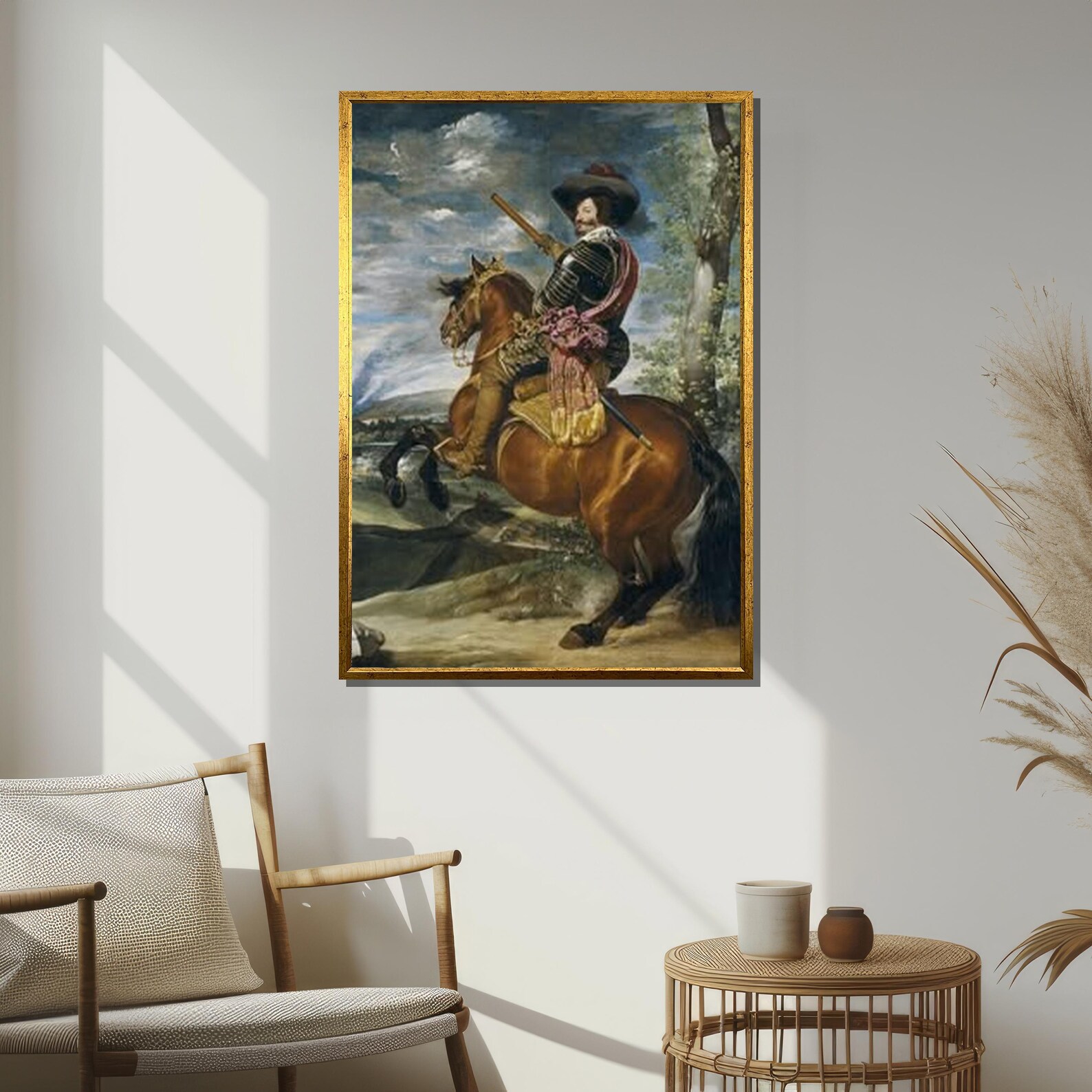 Equestrian Portrait Canvas: Spanish Baroque Nobleman on Horseback Art ...