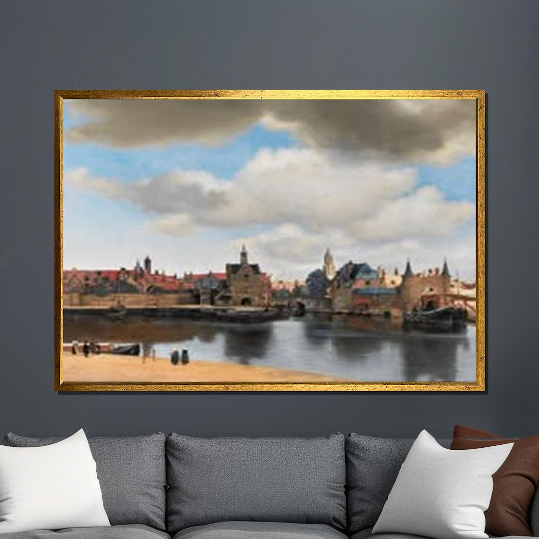 Vermeer View of Delft Canvas, Dutch Golden Age Cityscape Print, Classic ...