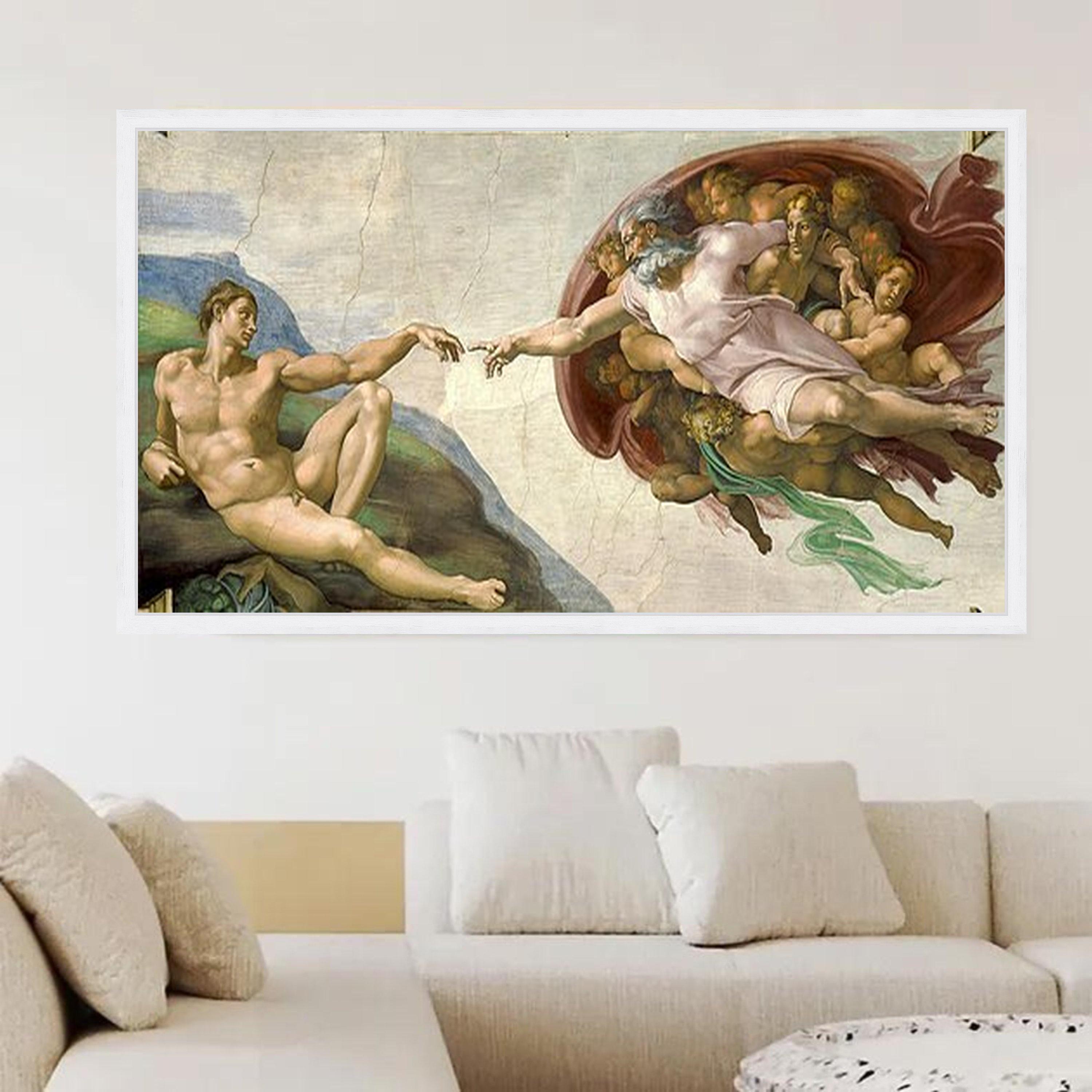The Creation of Adam Canvas Print, Renaissance Art, Sistine Chapel - Etsy