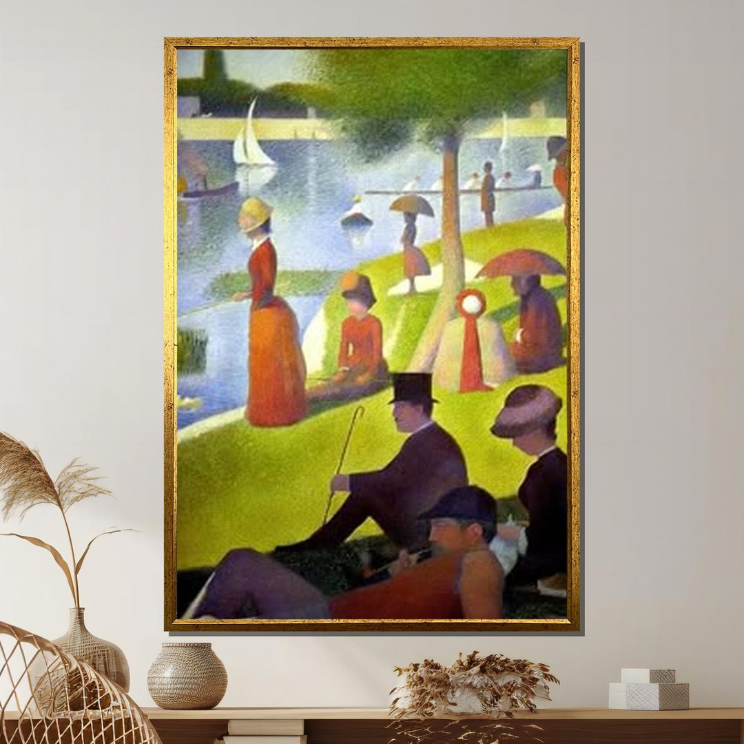 Georges Seurat Sunday Afternoon Canvas, Pointillism Art Reproduction ...