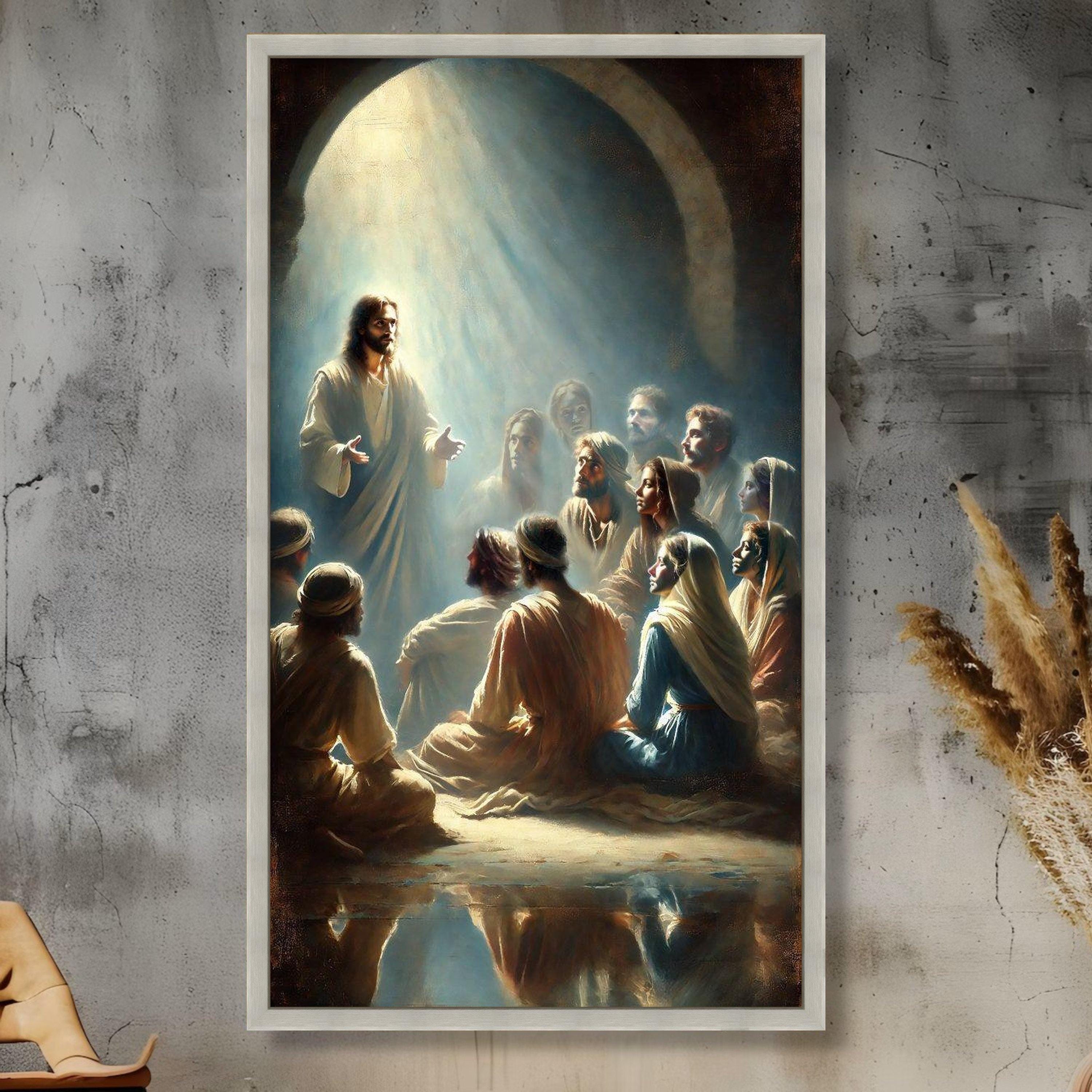 Jesus Teaching Disciples Canvas Print, Religious Christian Wall Art - Etsy