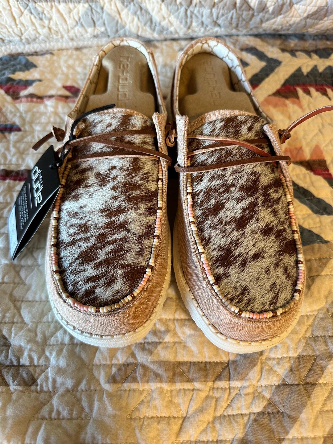 Custom Women's Hey Dude Shoes, Hair on Hide - Etsy