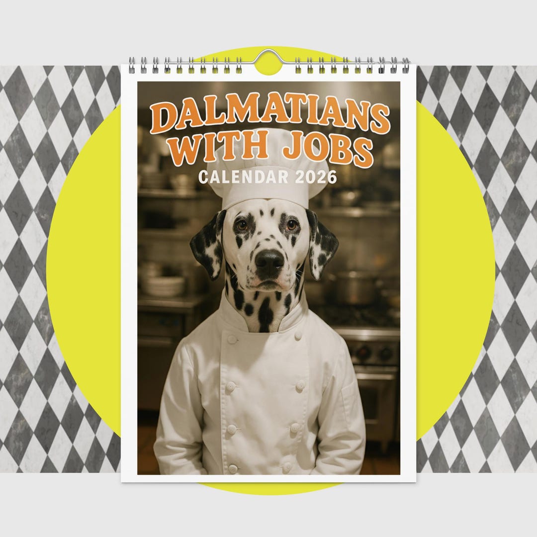Dalmatians With Jobs 2026 Wall Calendar – Funny Dalmatian Dog Gift ...