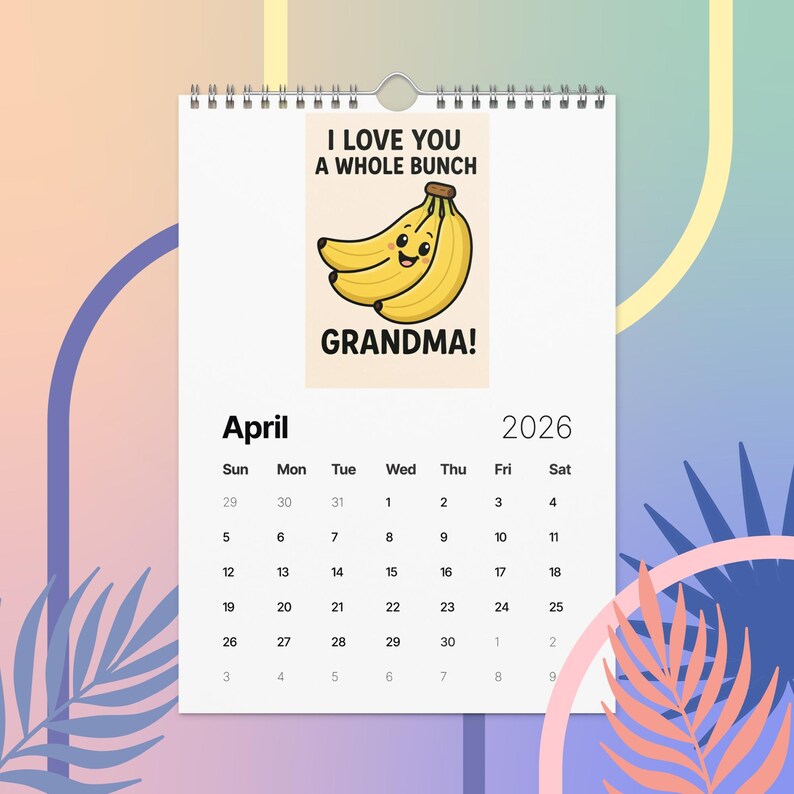 Funny Grandma Calendar 2026 – Cute & Punny Cartoon Gift From Grandkids ...