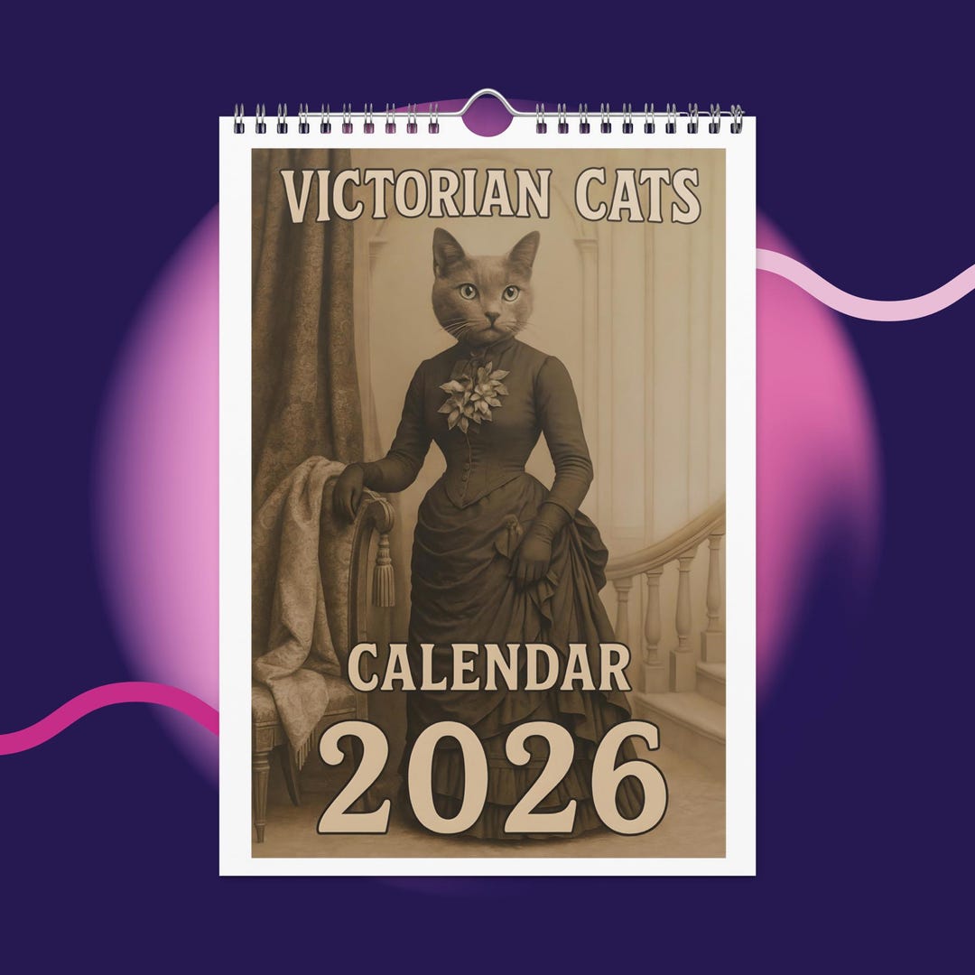 2026 Victorian Horror Cat Calendar – Gothic Cats in Creepy Vintage ...