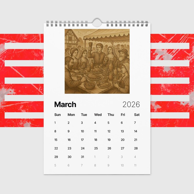 2026 Renaissance Fair Calendar – Medieval Festival Art Sketches of ...