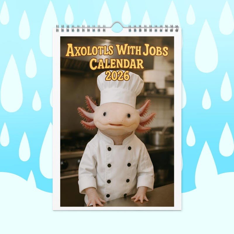 Axolotl Calendar 2026 - Etsy