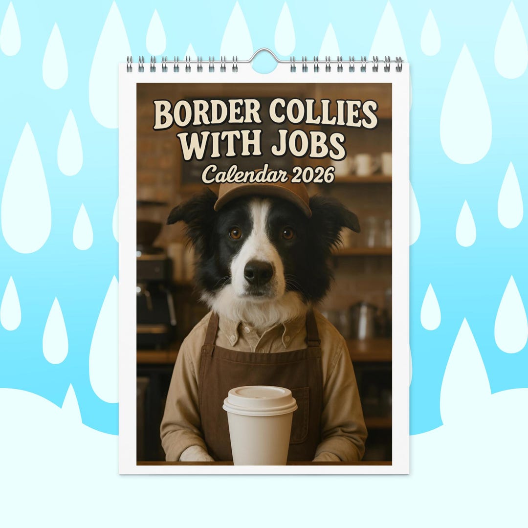 Funny Border Collie Dogs With Jobs Calendar 2026 – Border Collies as ...