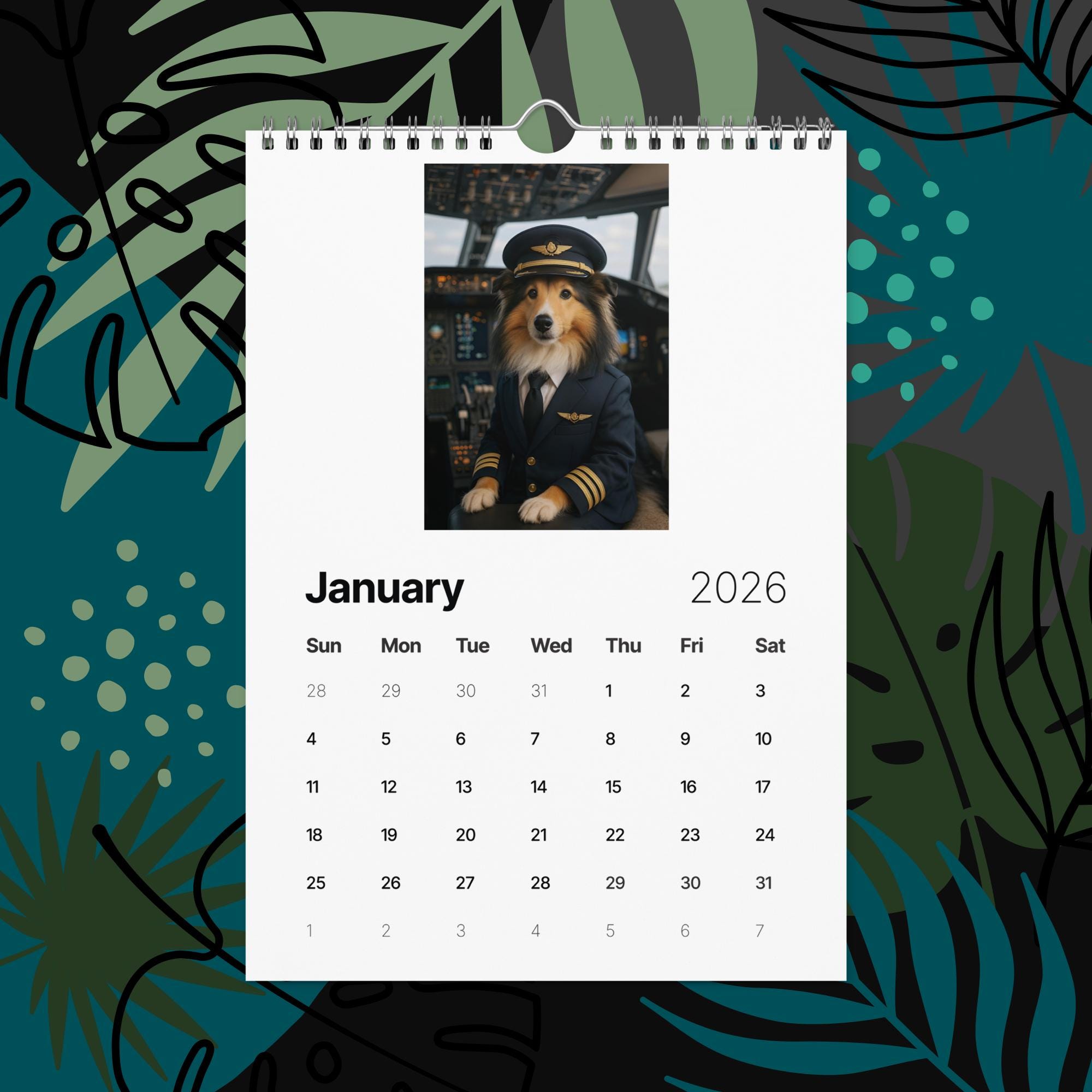 Shelties With Jobs 2026 Calendar – Funny Sheltie Dog Calendar for ...