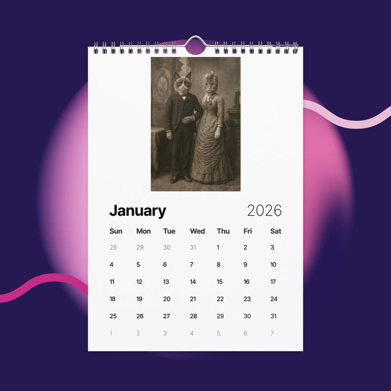 2026 Victorian Horror Cat Calendar – Gothic Cats in Creepy Vintage ...
