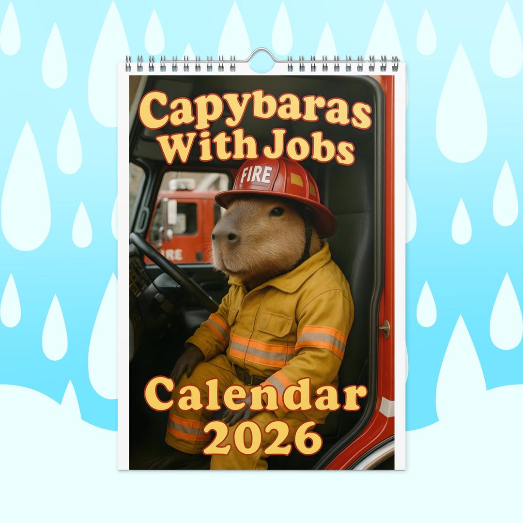 Capybaras With Jobs 2026 Wall Calendar –capybara Dressed as Doctors ...